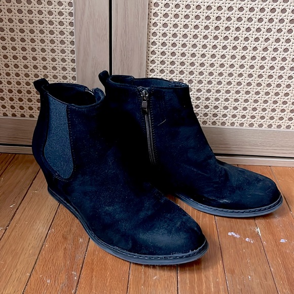 Marbella | Shoes | Marbella Black Wedge Booties | Poshmark